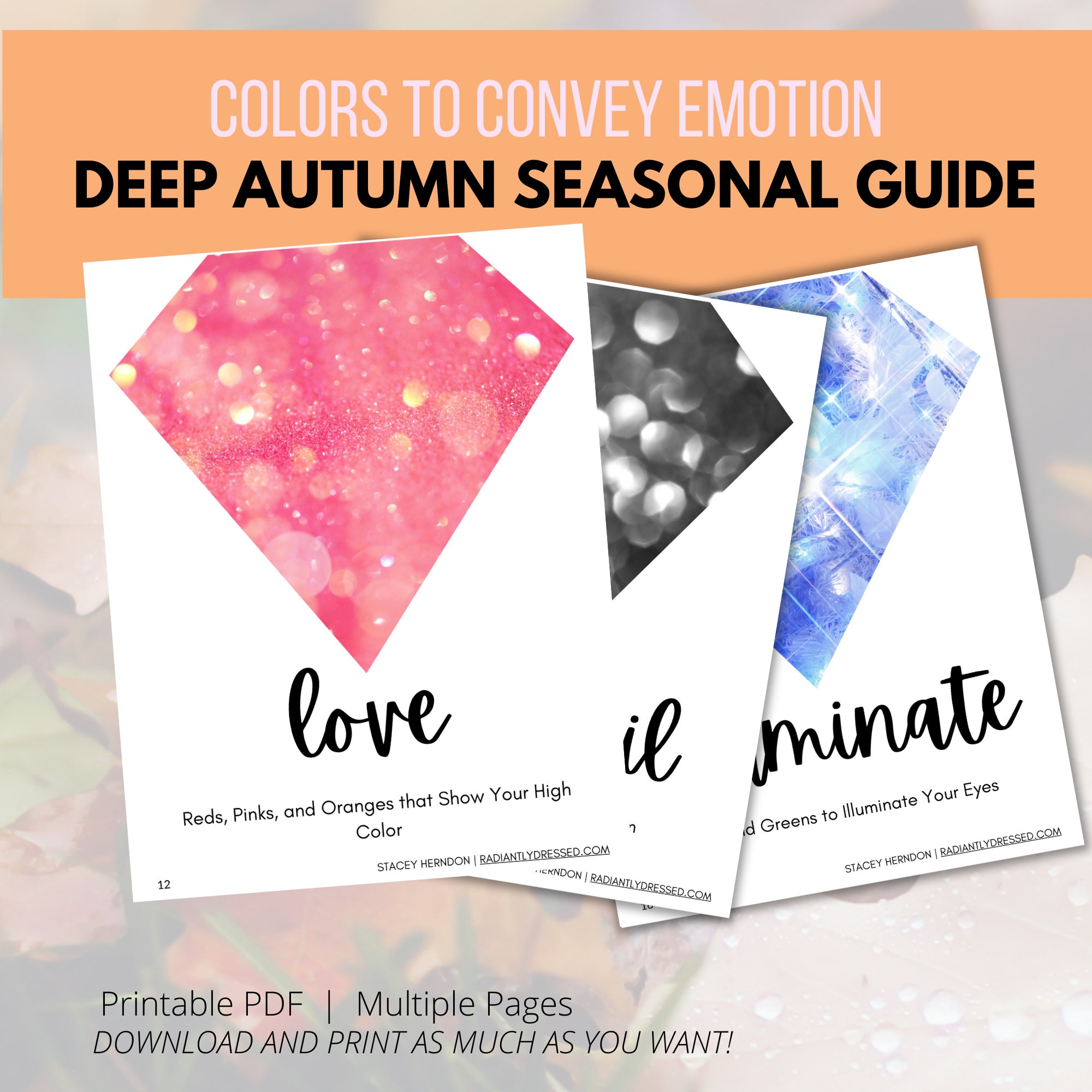 Deep Autumn Seasonal Color Guide/ E-book/ Digital Color Guide ...