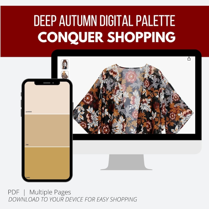 Deep Autumn Color Palette: 48 Colors + Neutrals (digital Swatch Fan) - Etsy