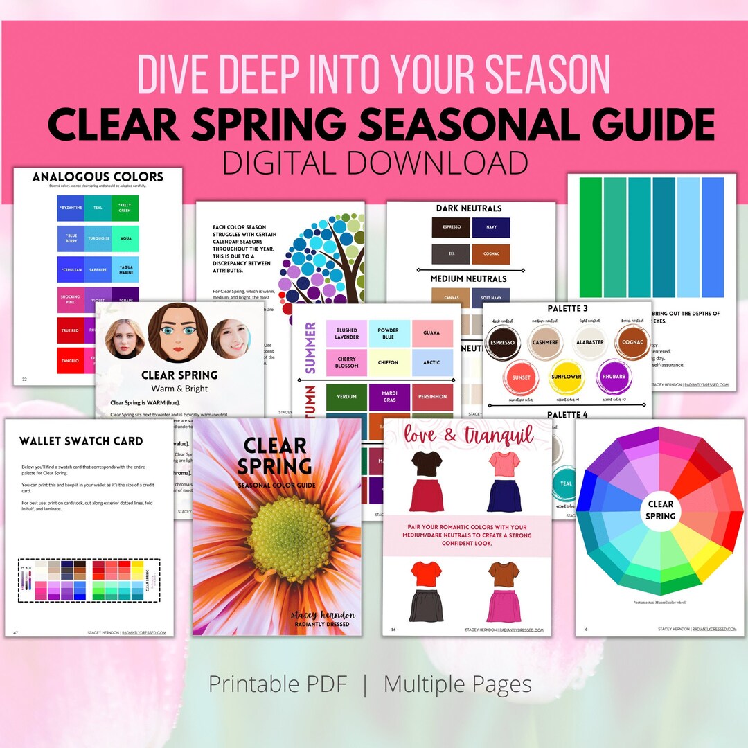 Clear Spring Seasonal Color Guide - Etsy