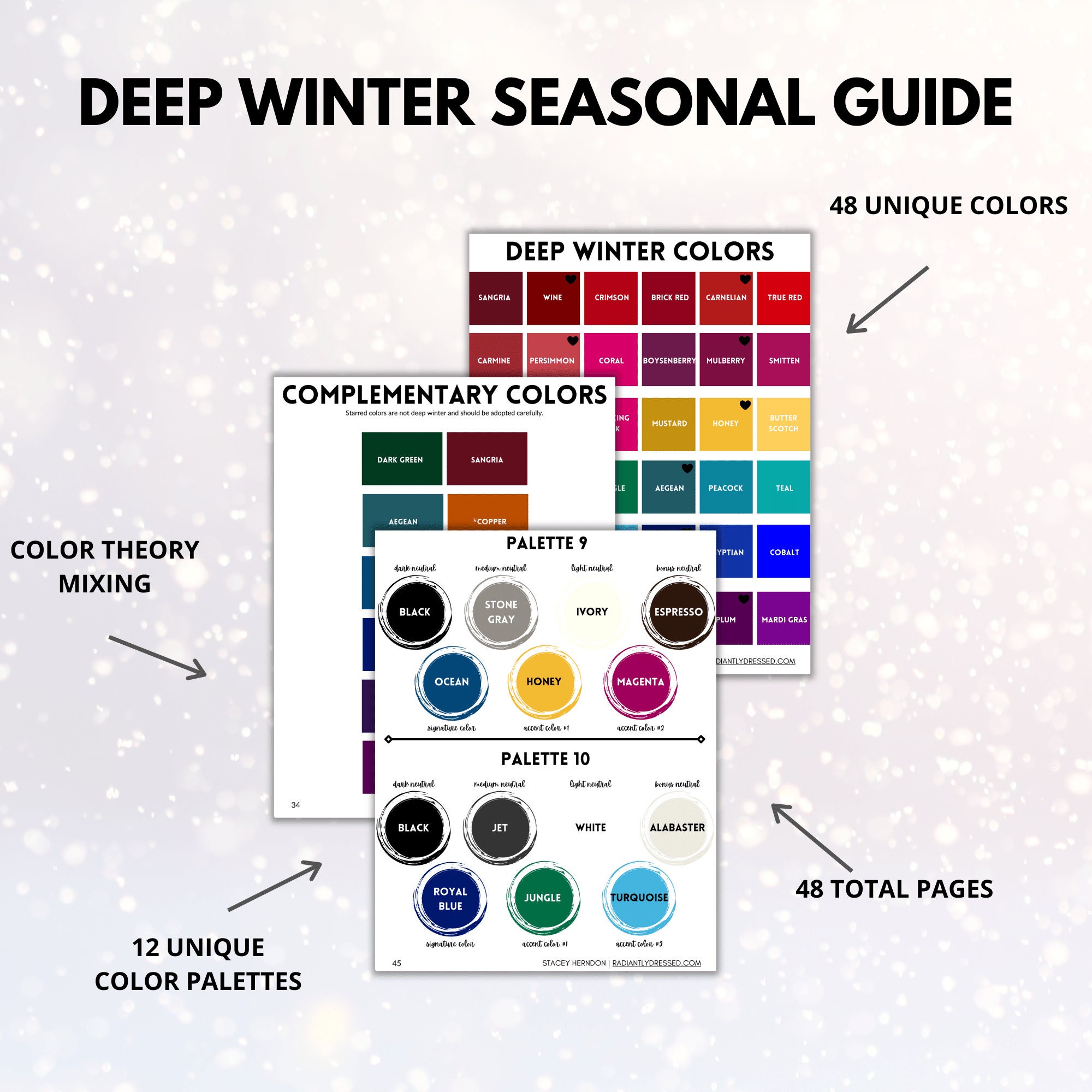 Deep Winter Seasonal Color Guide - Etsy