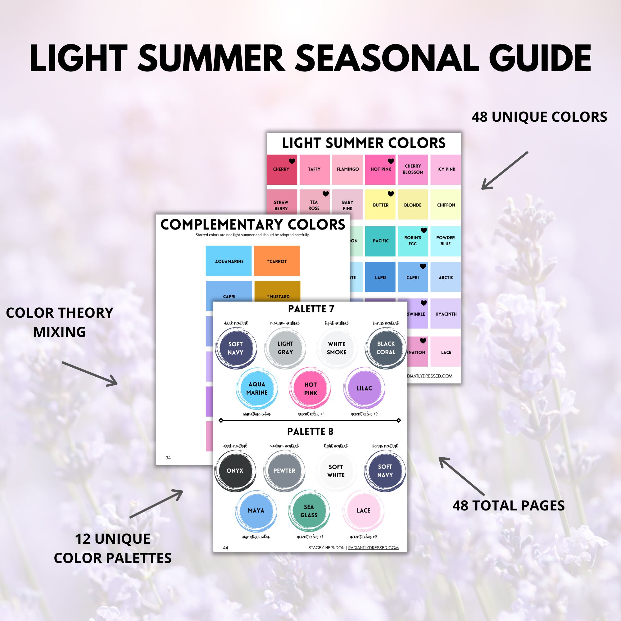 Light Summer Color Palette Guide: Seasonal Color Analysis (digital ...