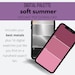 Soft Summer Color Palette DIGITAL SWATCH FAN 12 Seasons, Color Analysis ...