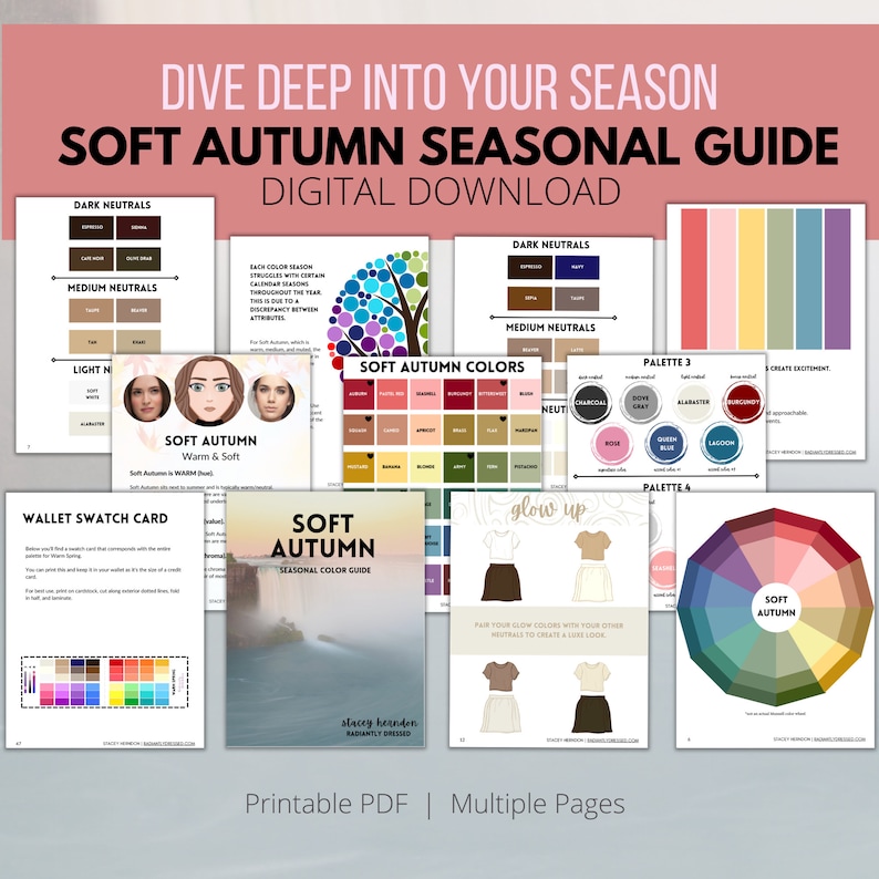 Soft Autumn Color Palette Guide: Seasonal Style (digital Download) - Etsy