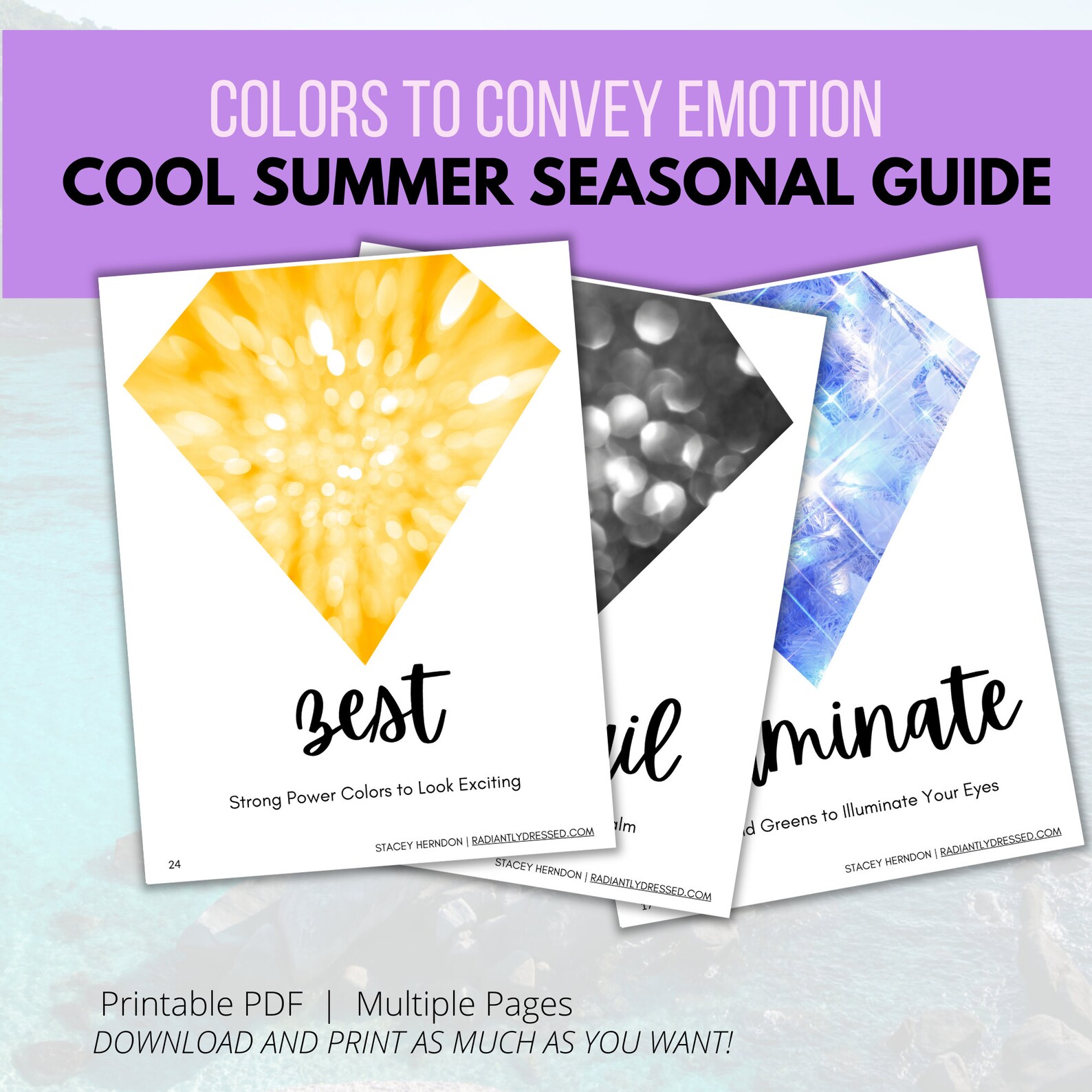 Cool Summer Seasonal Color Guide/ E-book Color Guide/ Printable ...