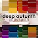 Deep Autumn Color Palette: 48 Colors + Neutrals (digital Swatch Fan) - Etsy