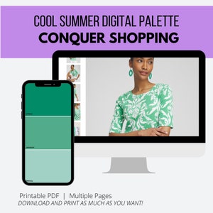 Cool Summer Color Palette DIGITAL SWATCH FAN 12 Seasons, Color Analysis ...