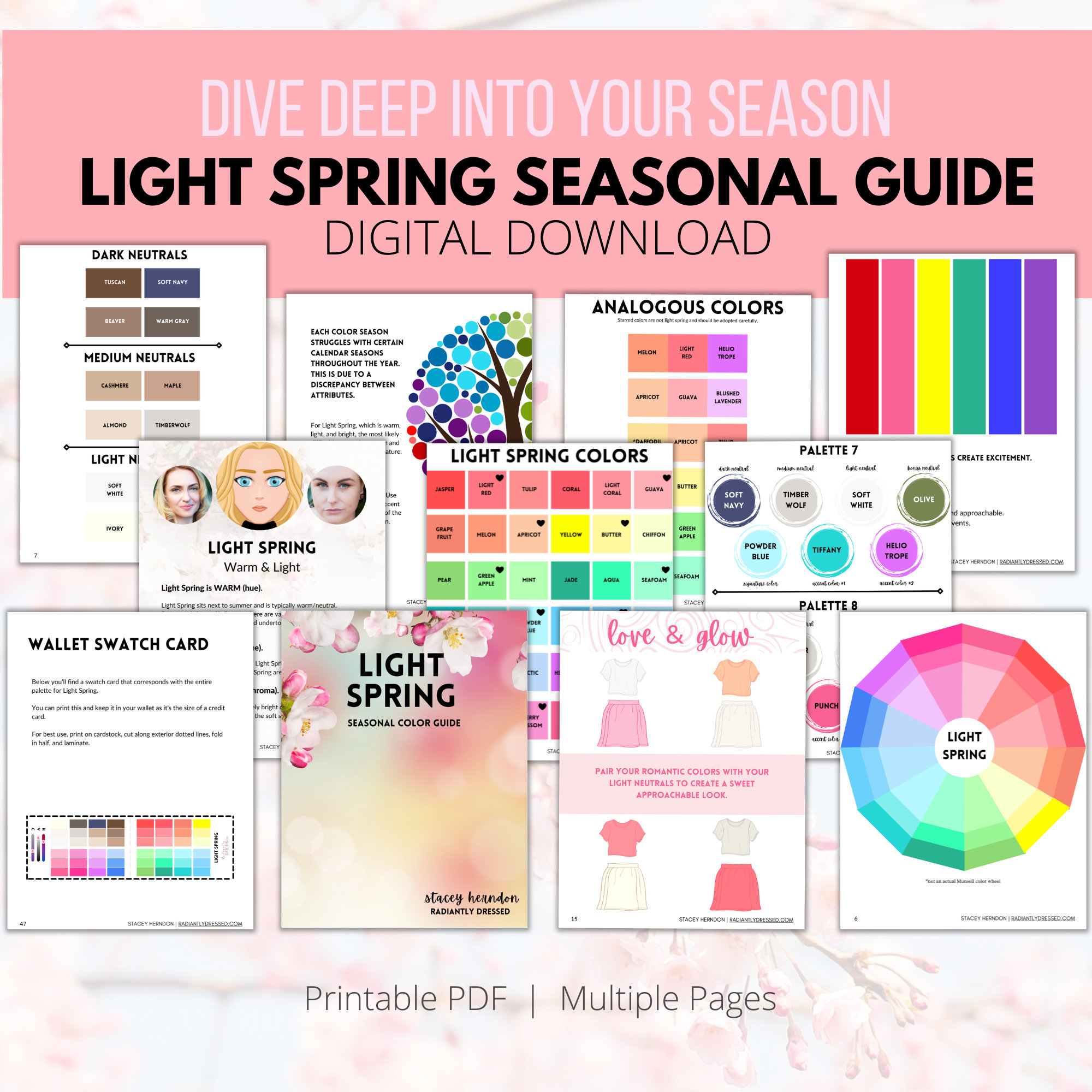 Light Spring Seasonal Guide/ Light Spring Color Guide/ E-book Color ...
