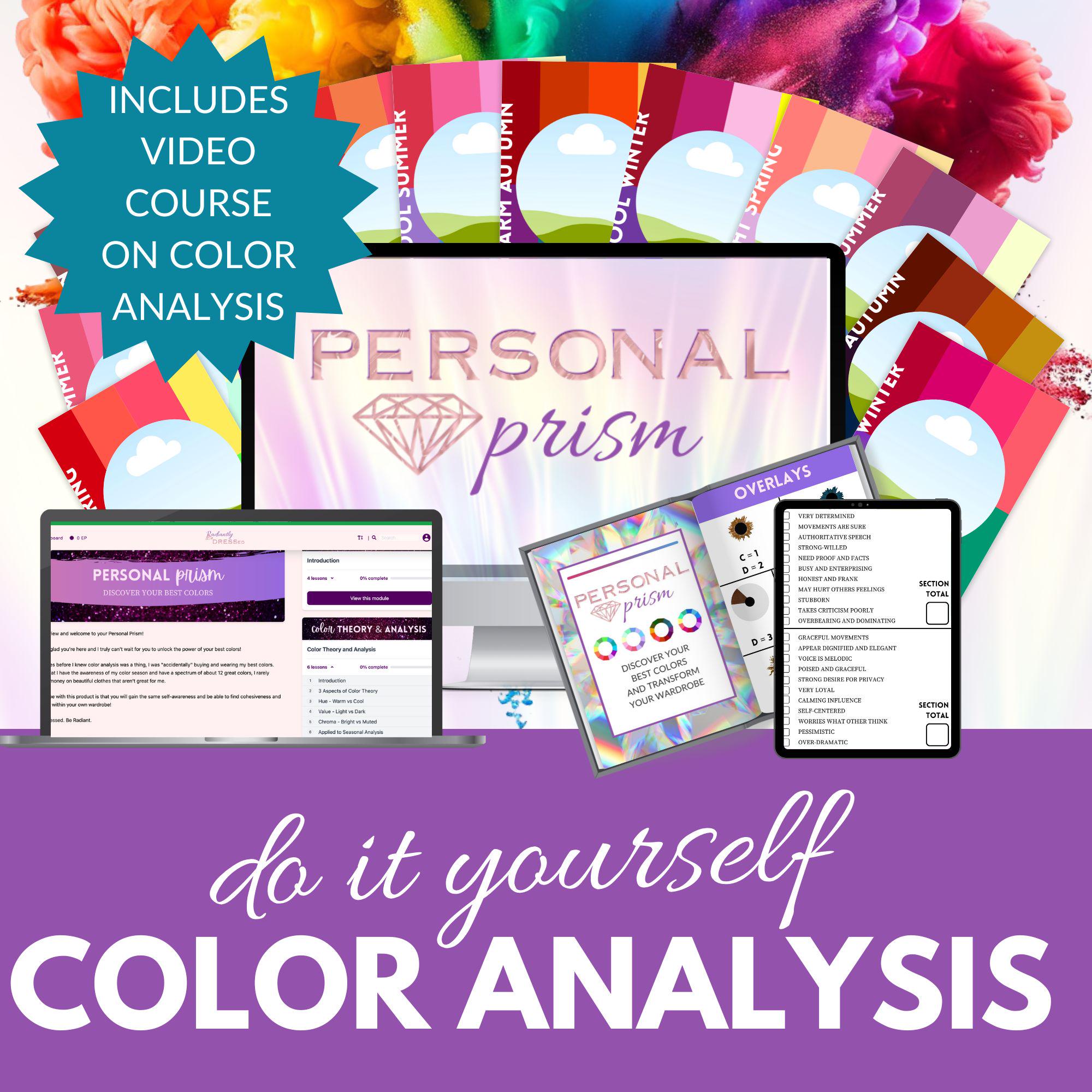 Personal Color Analysis Kit DIY COLOR DRAPING Seasonal Color Analysis ...