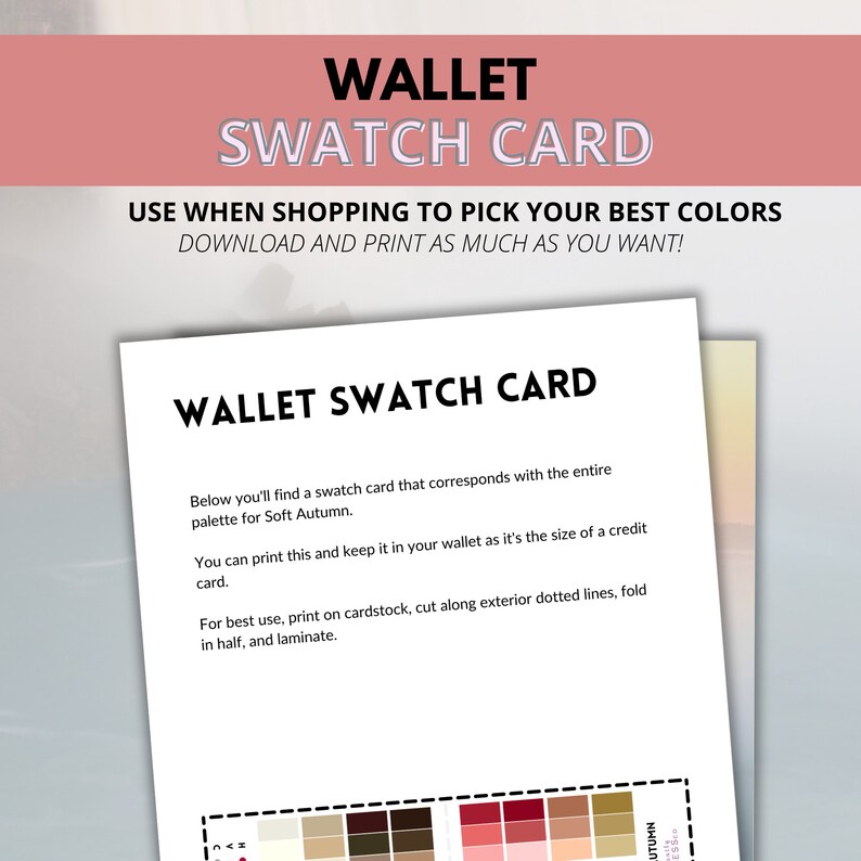 Soft Autumn Color Palette Guide: Seasonal Style (digital Download) - Etsy