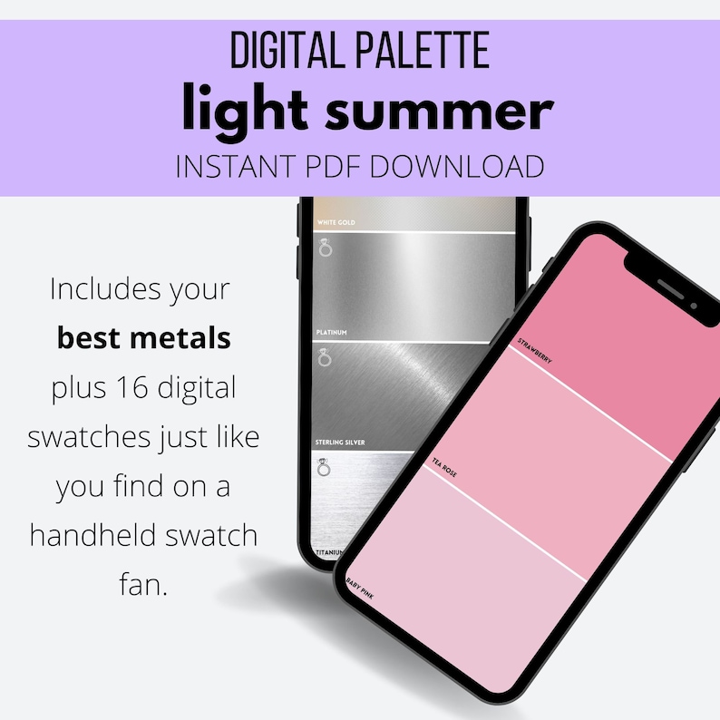Light Summer Color Palette: 48 Colors for Color Analysis (digital ...