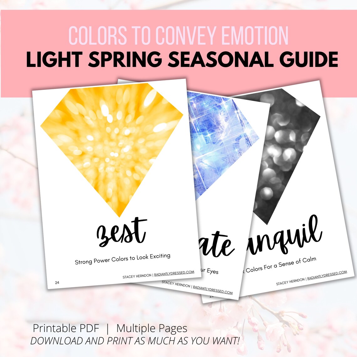 Light Spring Seasonal Guide/ Light Spring Color Guide/ E-book Color ...