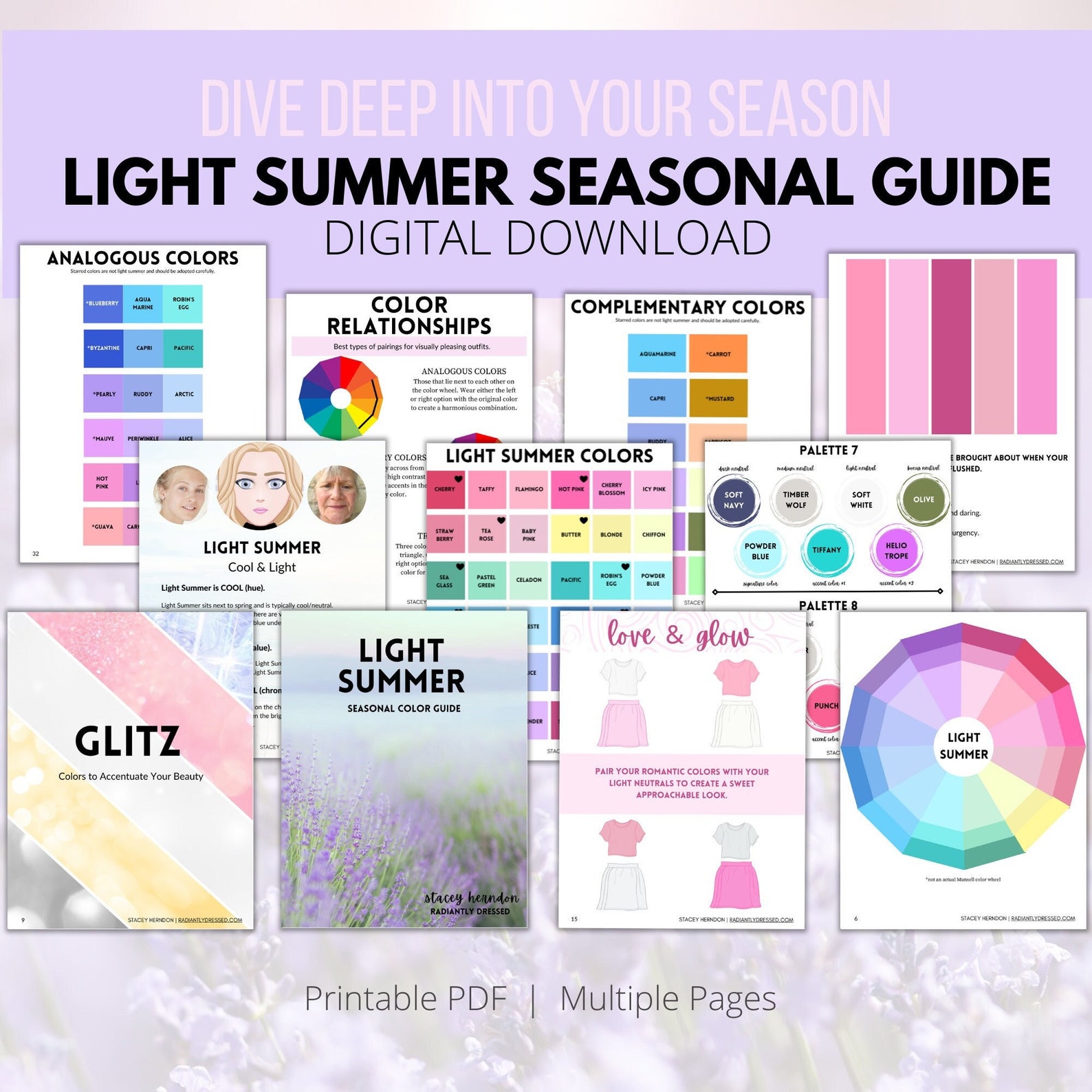 Light Summer Color Palette Guide: Seasonal Color Analysis (digital ...