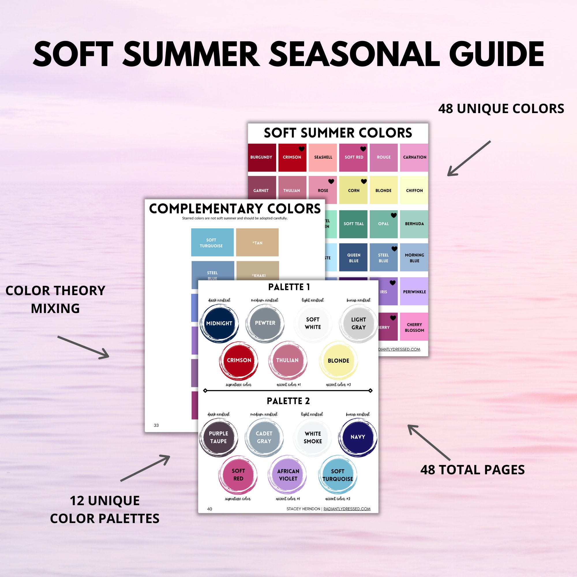 Soft Summer Color Guide: Seasonal Palette E-book (digital Download) - Etsy