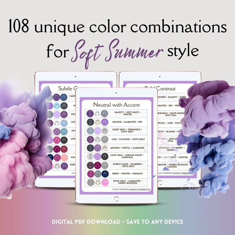 Soft Summer Outfit Guide: Color Palette & Styling (PDF Download) - Etsy