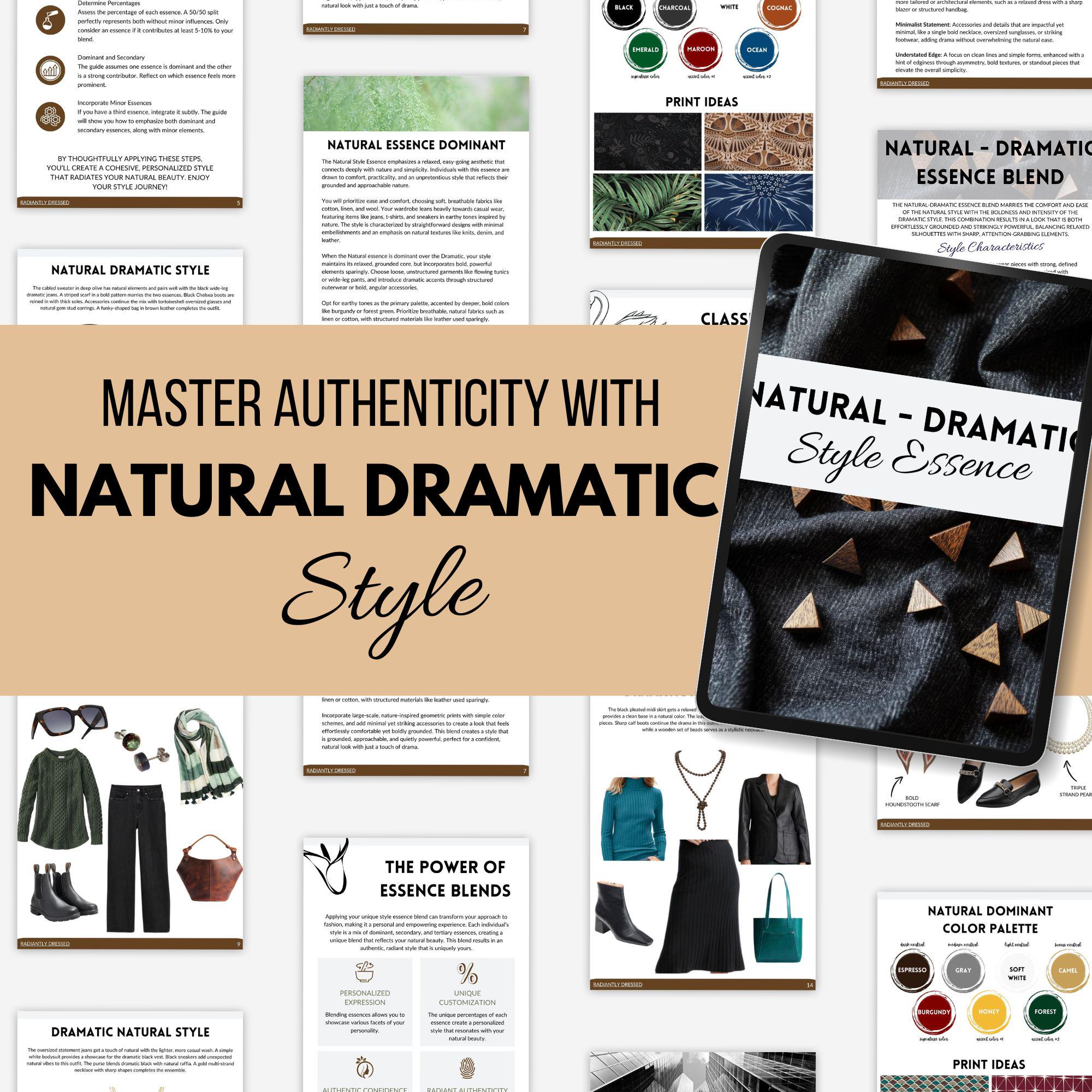 Natural Dramatic Style Guide: Outfit & Wardrobe Blend (PDF) - Etsy