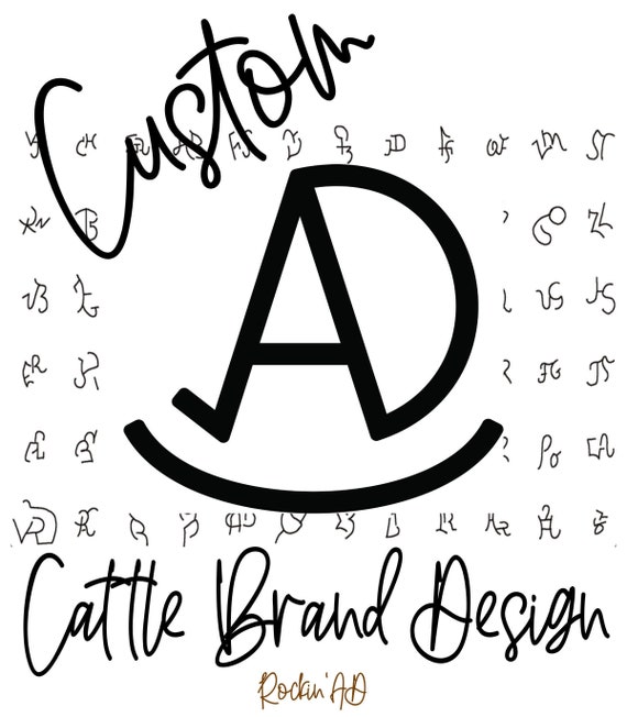 CUSTOM Cattle Brand Design Service - Etsy