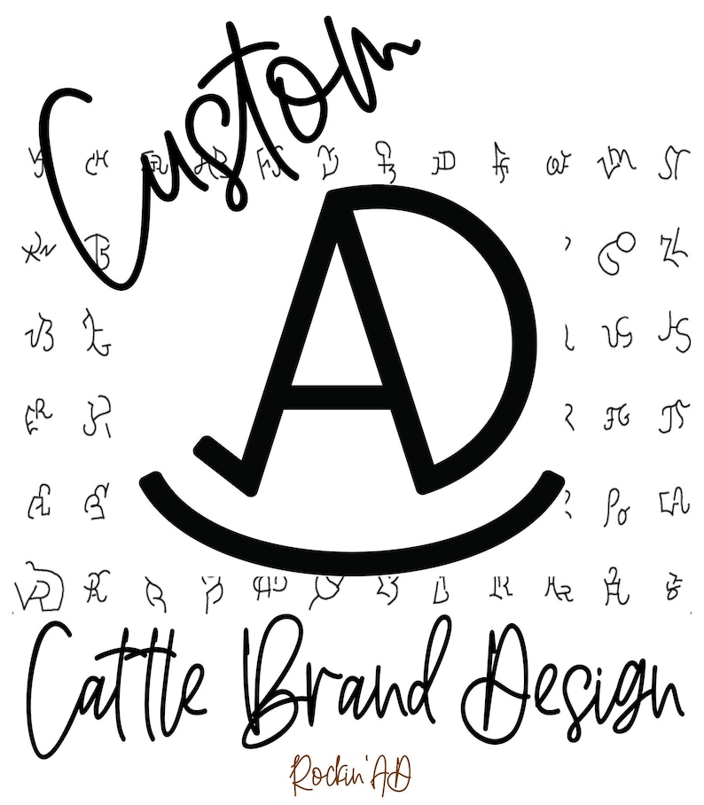CUSTOM Cattle Brand Design Service - Etsy