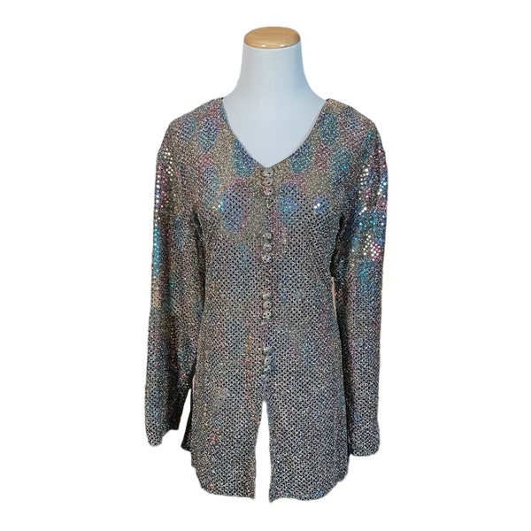 Rainbow Sequin Top - Etsy