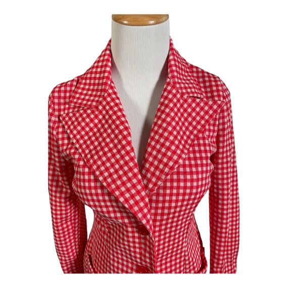 Vintage 1950-1960 Red and White Checkered Jacket, Fal… - Gem