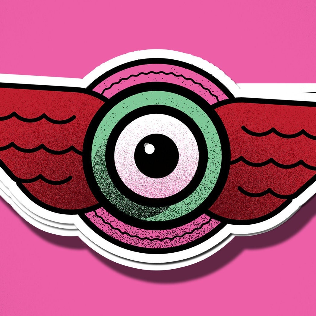 Sticker - Flying Eyeball Vinyl - Etsy