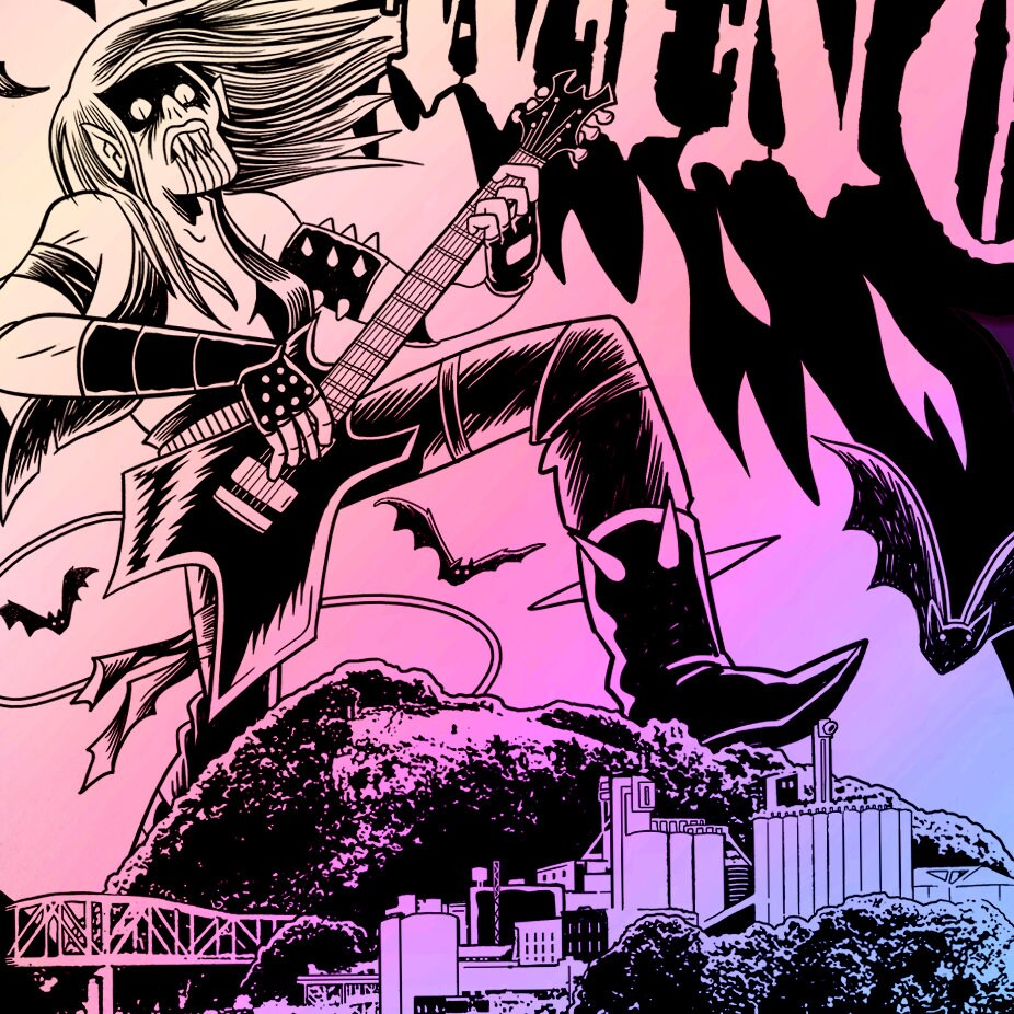 Sticker - Shred Wing Holographic Heavy Metal Guitar - Etsy