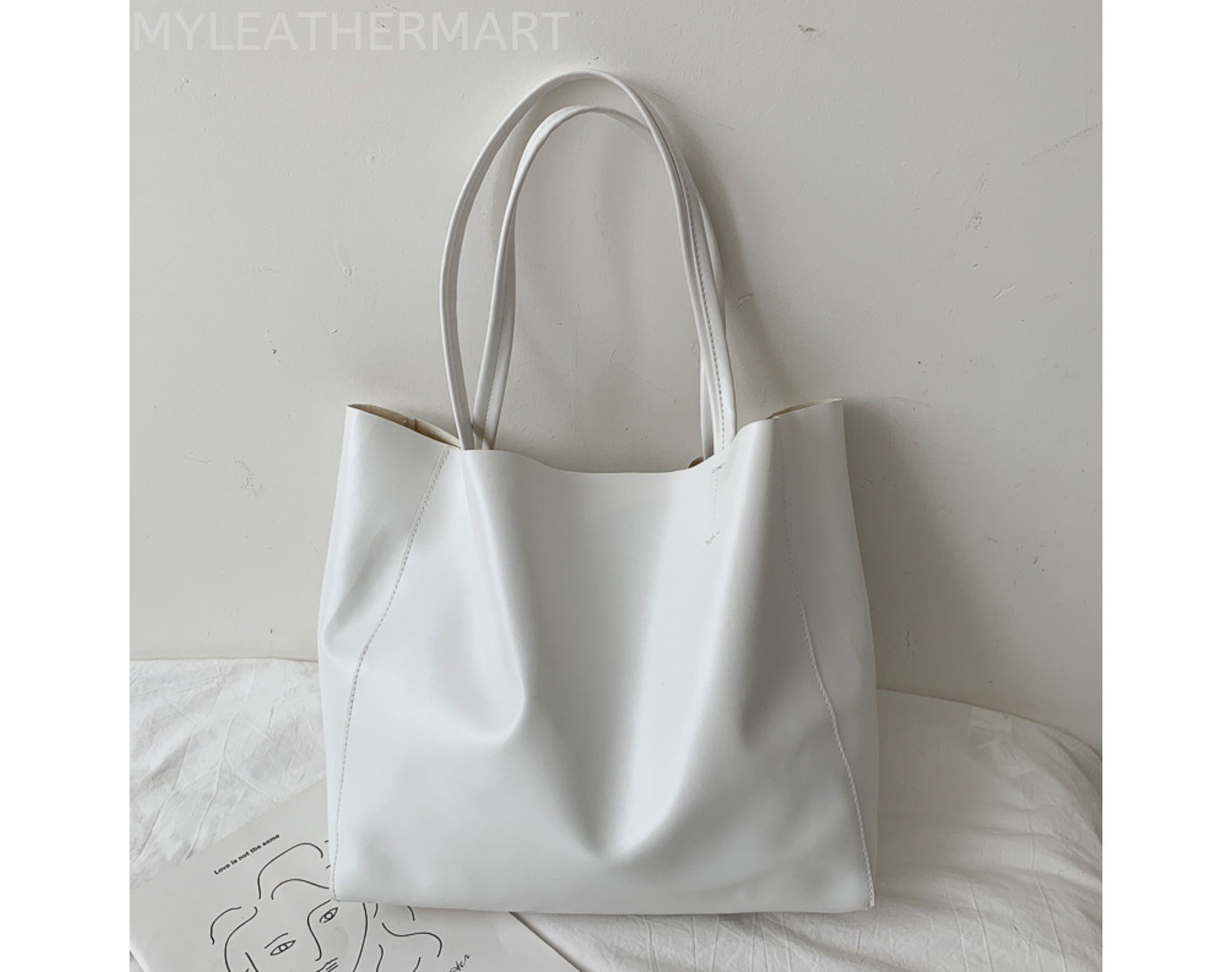 Pu Leather Tote Bag Leather Bag Pattern Tote Bags Women - Etsy
