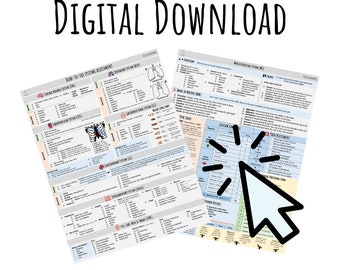 Nursing Head to Toe Comprehensive Assessment Cheat Sheet Guide for ...