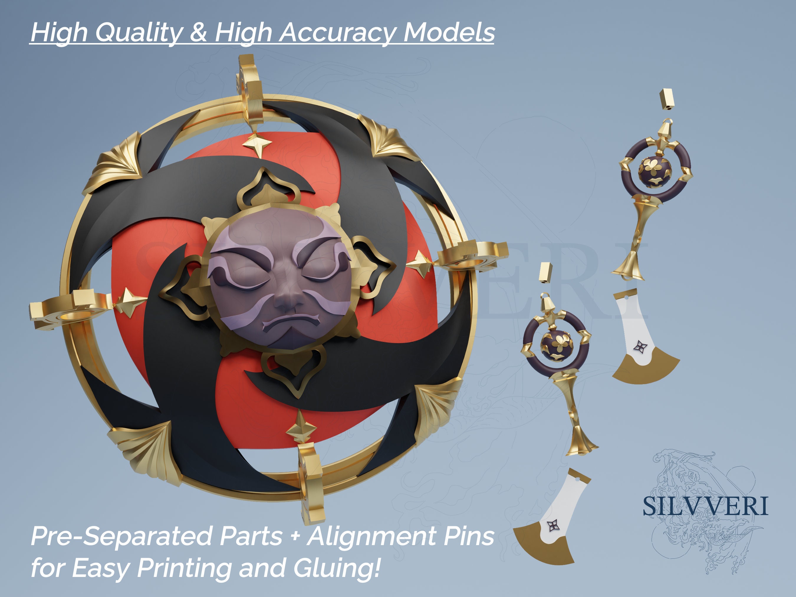 Scaramouche original Cosplay Hat Genshin Impact Instant Download STL ...