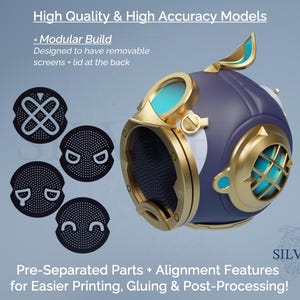 Freminet Helmet for Cosplay - Genshin Impact - Instant Download STL ...