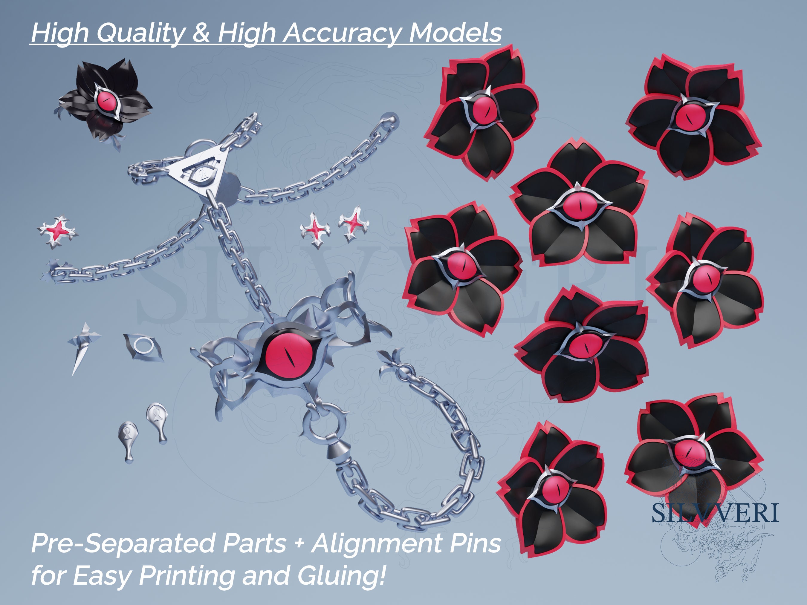 Seele Cosplay Accessories Bundle (veliona, Stygian Nymph) for Cosplay ...