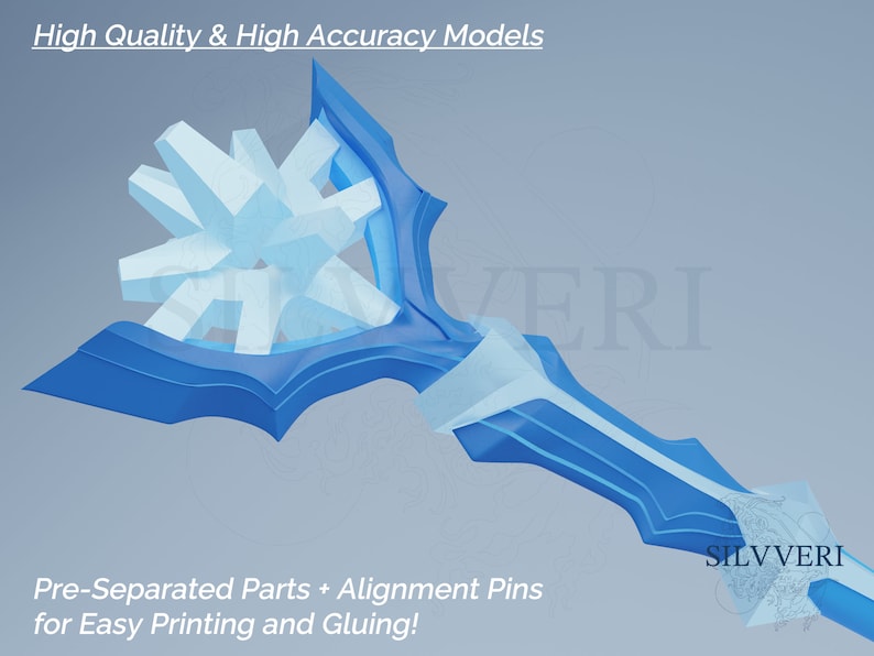 Cryo Abyss Mage Wand Prop for Cosplay - Genshin Impact - Instant ...