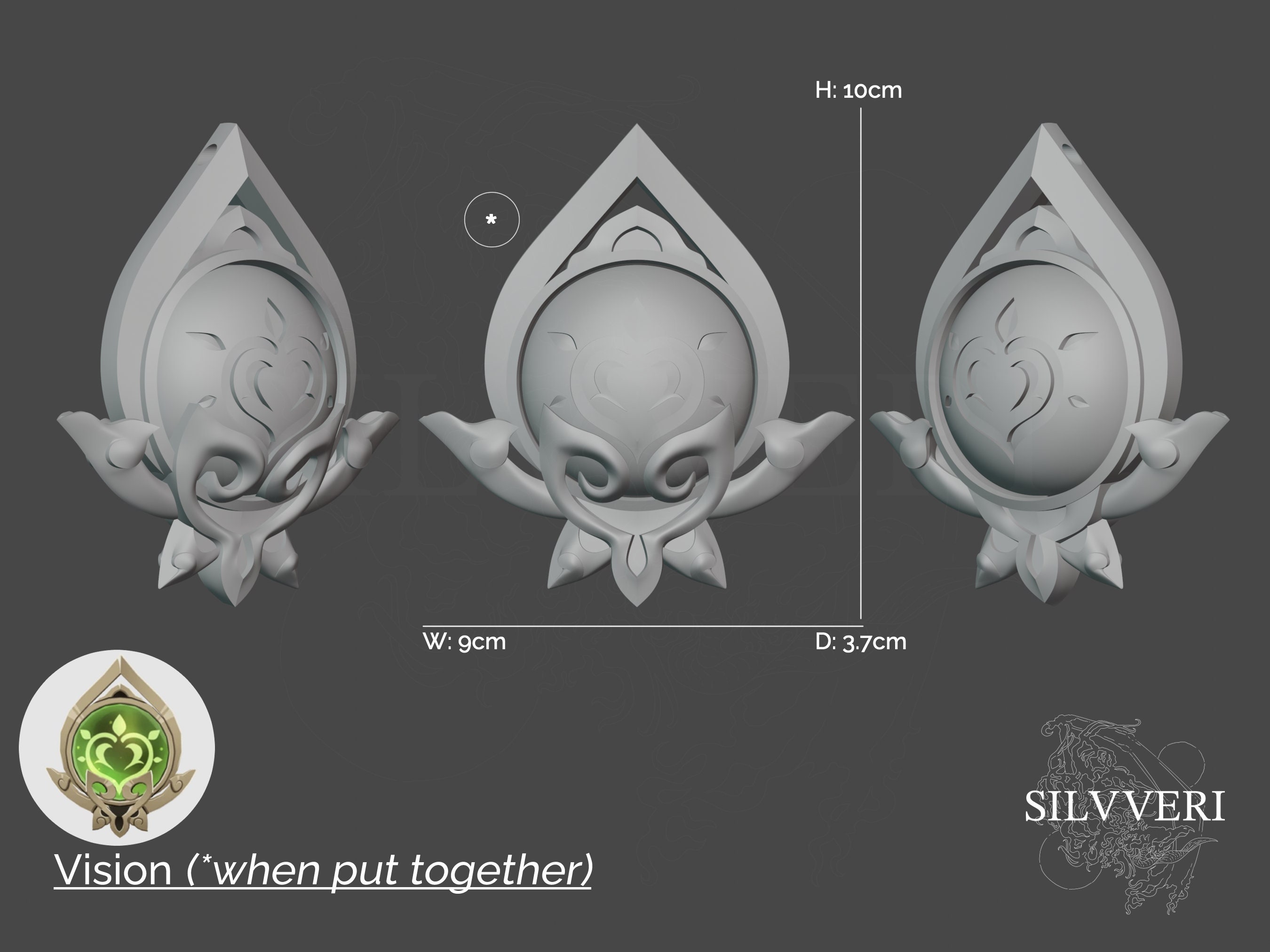 Sumeru Vision Bundle for Cosplay Genshin Impact Instant Download STL ...