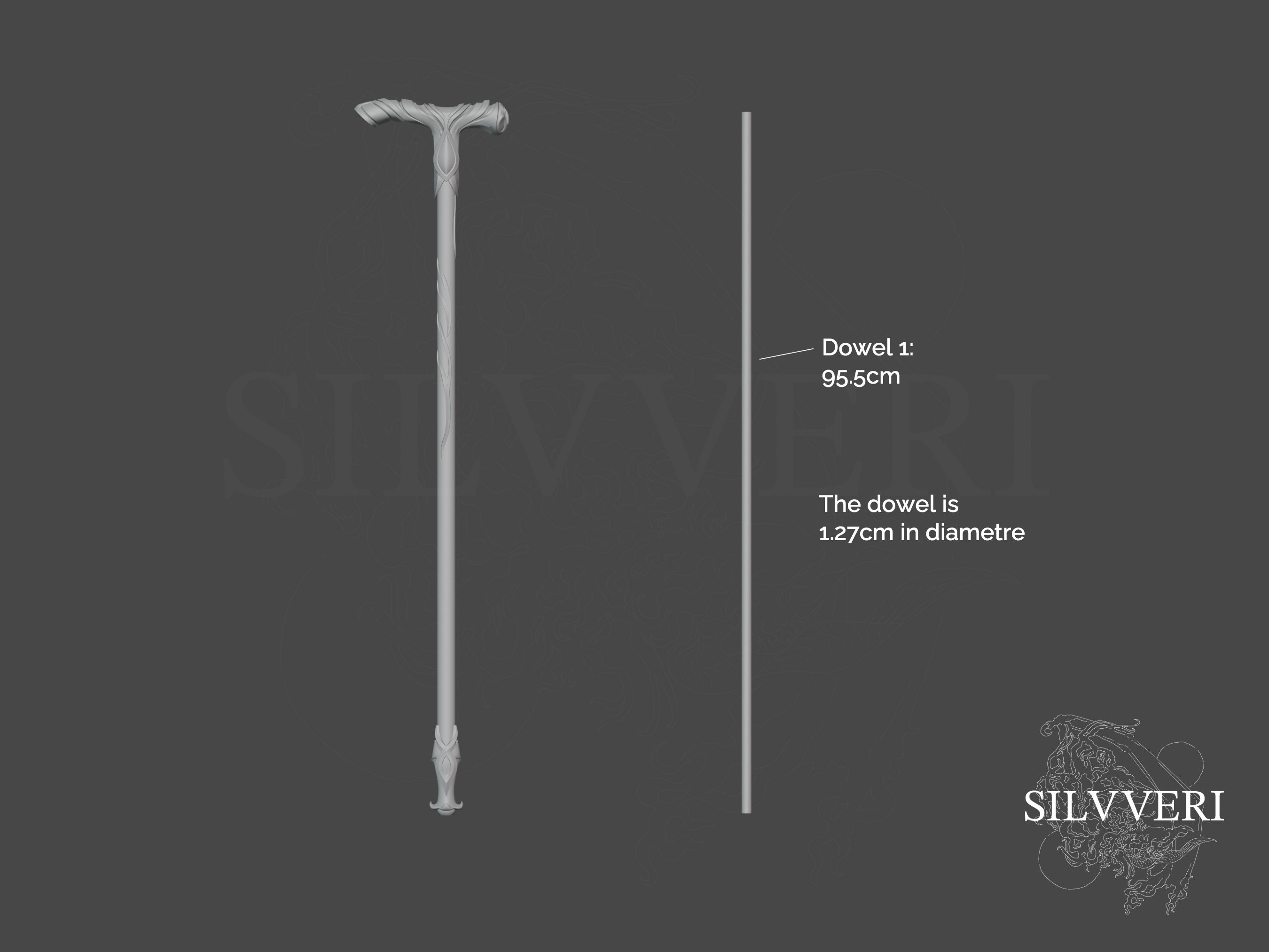 Neuvillette Cane Prop for Cosplay Genshin Impact Instant Download STL ...