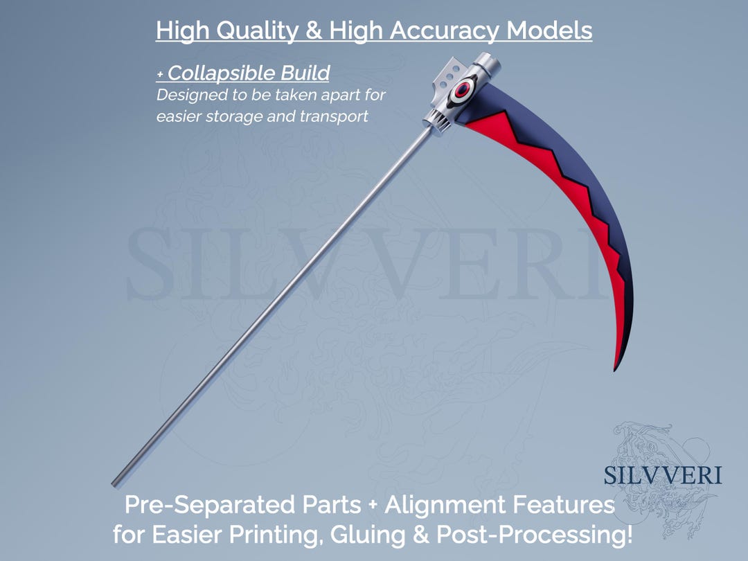 Maka Soul Eater Scythe Prop for Cosplay - Soul Eater - Instant Download ...