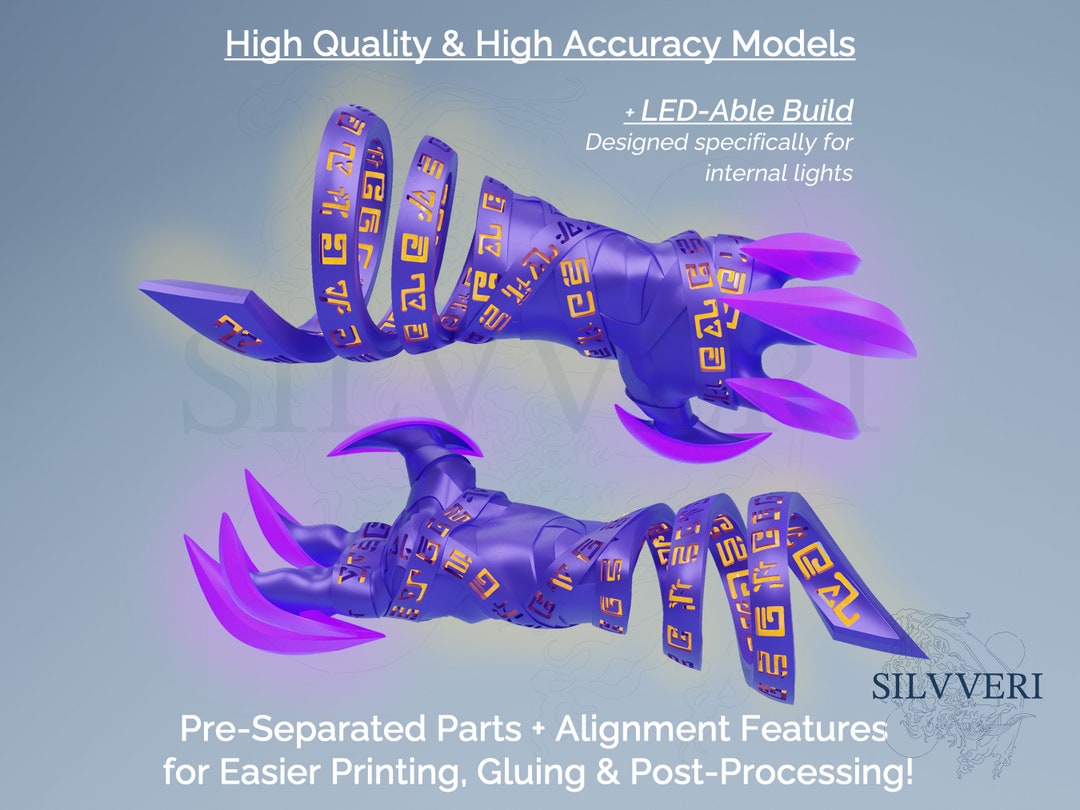 Cyno Burst Claws (led-able Build) for Cosplay - Genshin Impact ...