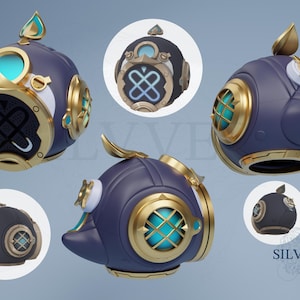 Freminet Helmet for Cosplay - Genshin Impact - Instant Download STL ...