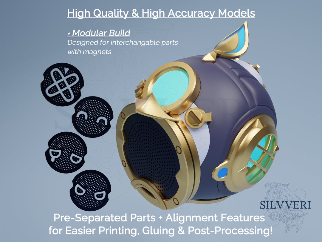 Freminet Helmet for Cosplay - Genshin Impact - Instant Download STL ...