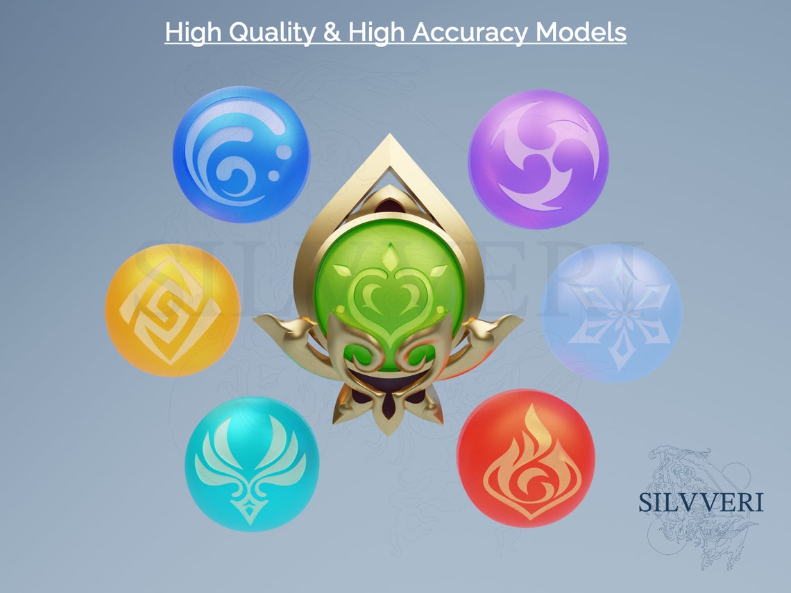 Sumeru Vision Bundle for Cosplay Genshin Impact Instant Download STL ...