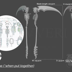 Undertaker Scythe Prop for Cosplay - Black Butler - Instant Download ...