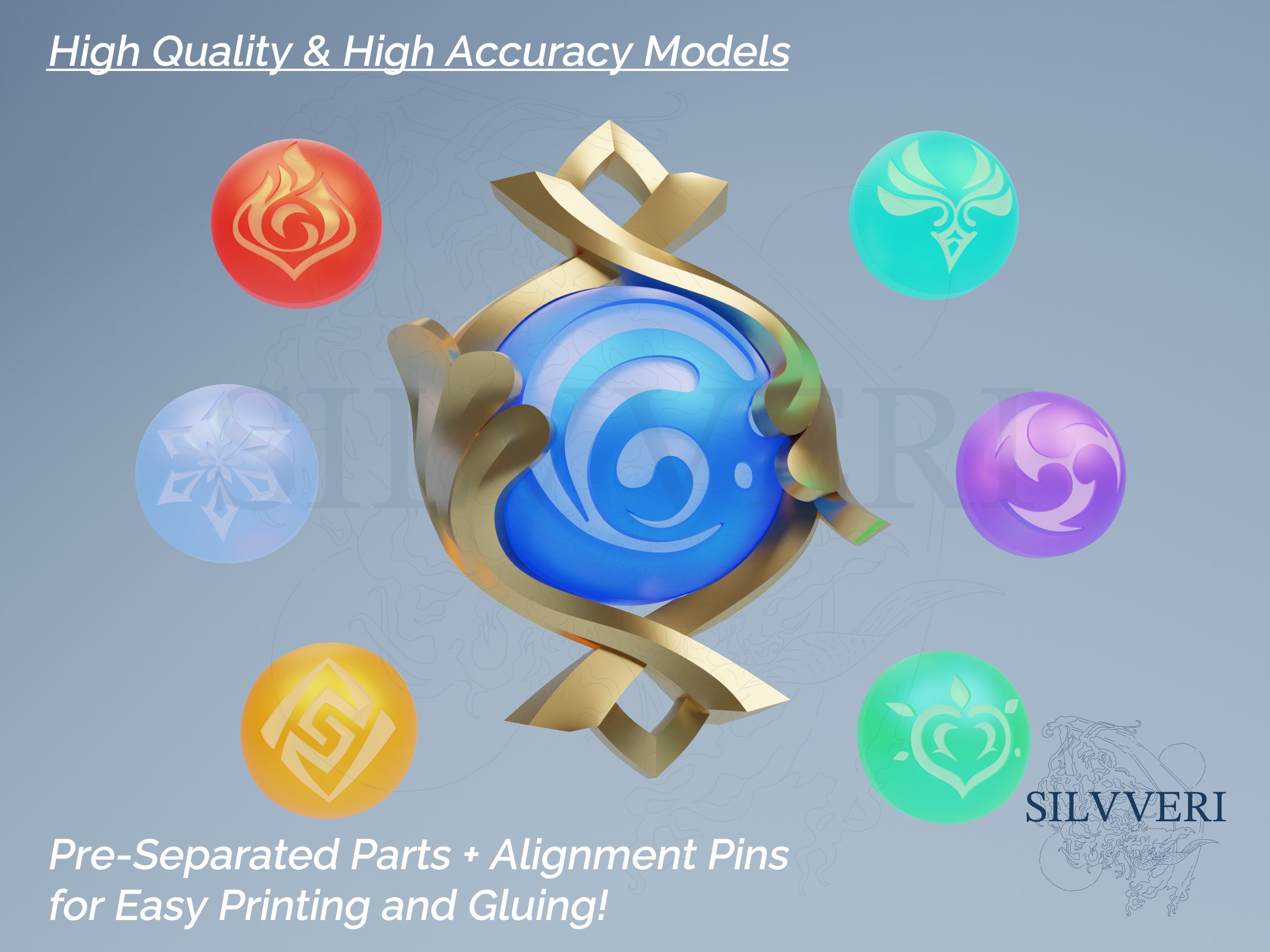 Fontaine pneuma Vision Bundle Genshin Impact Instant - Etsy