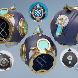 Freminet Helmet for Cosplay - Genshin Impact - Instant Download STL ...