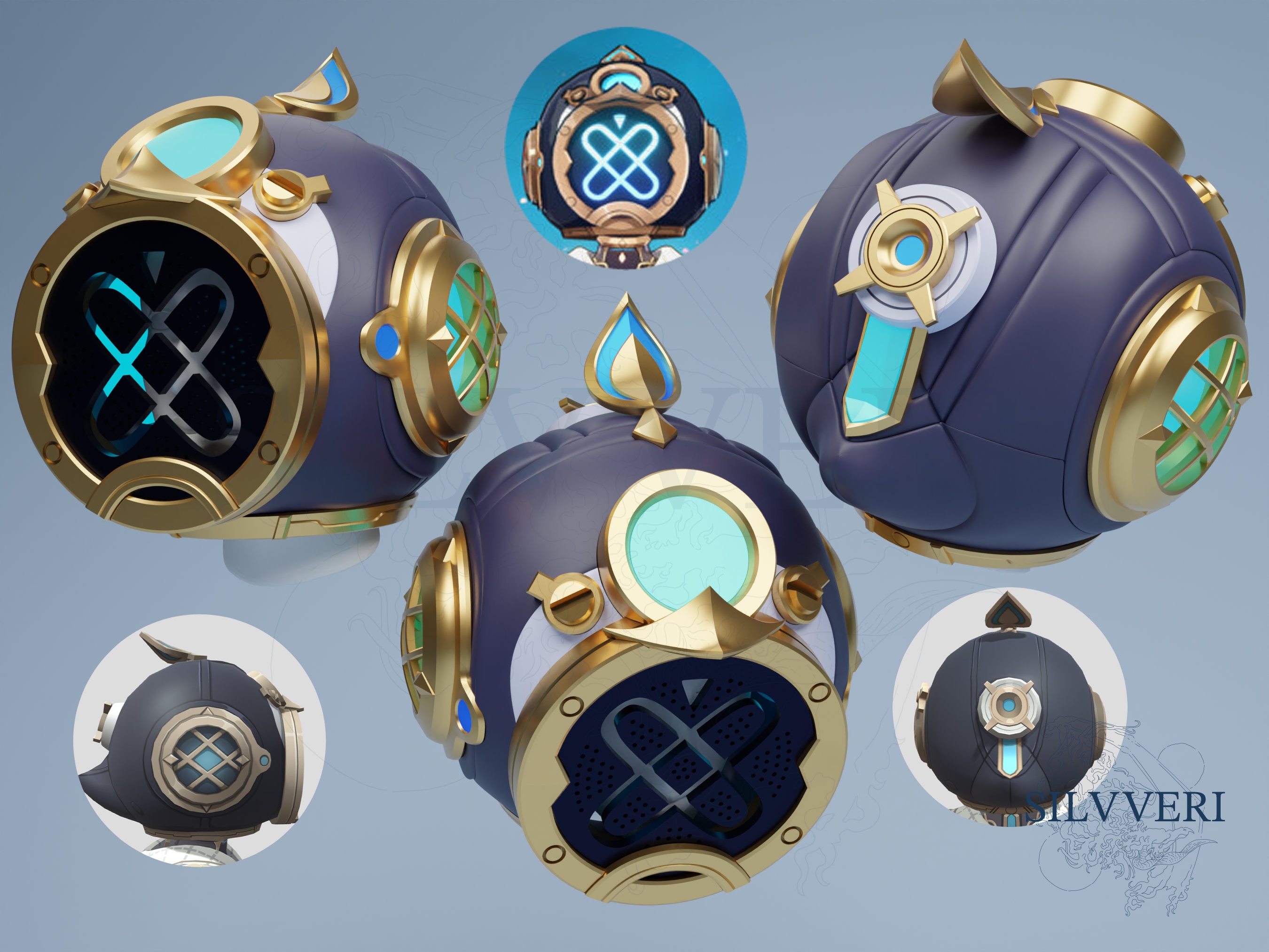 Freminet Helmet for Cosplay Genshin Impact Instant Download STL Files ...