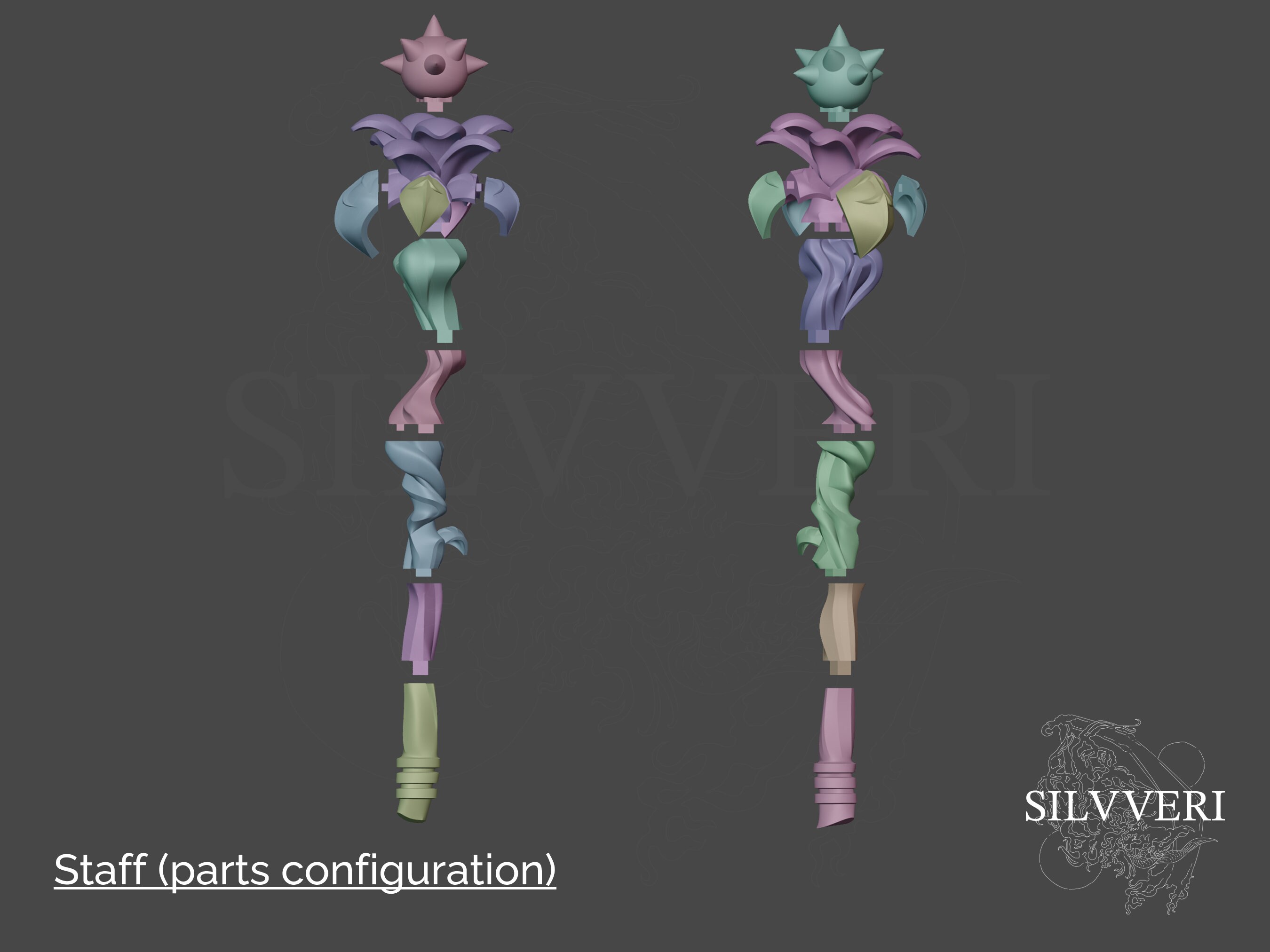 Pyro Abyss Mage Wand Prop for Cosplay Genshin Impact Instant Download ...