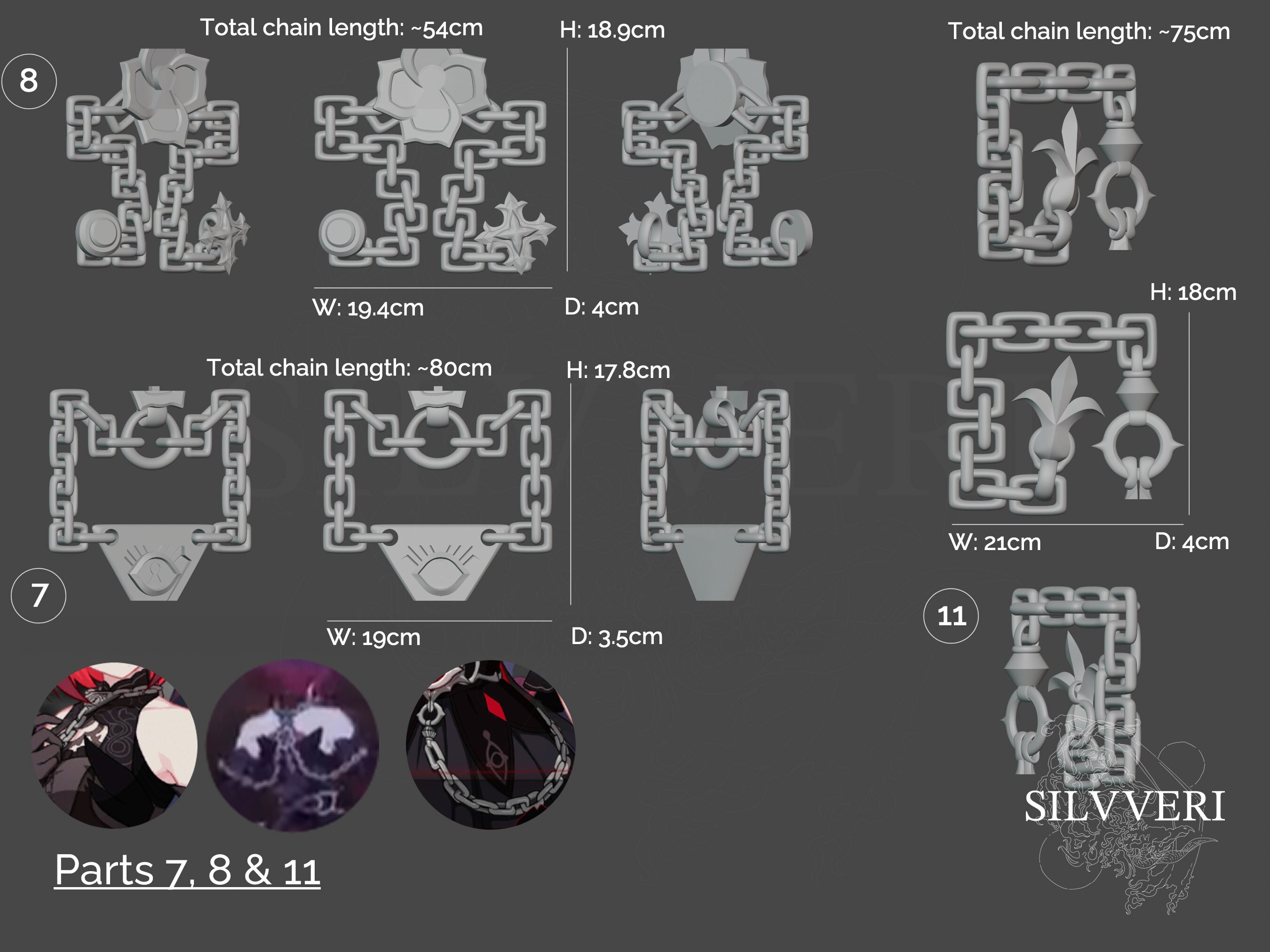 Seele Cosplay Accessories Bundle (veliona, Stygian Nymph) for Cosplay ...