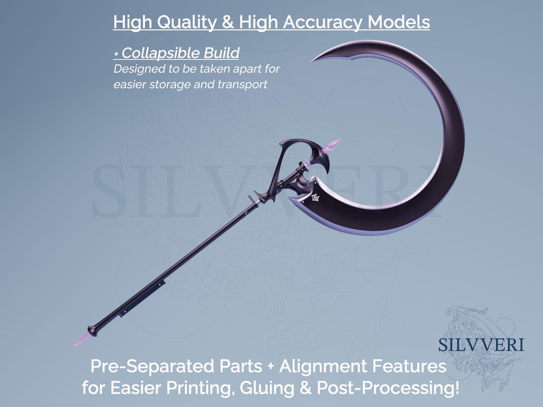 Entelechia Scythe Prop for Cosplay - Arknights - Instant Download STL ...