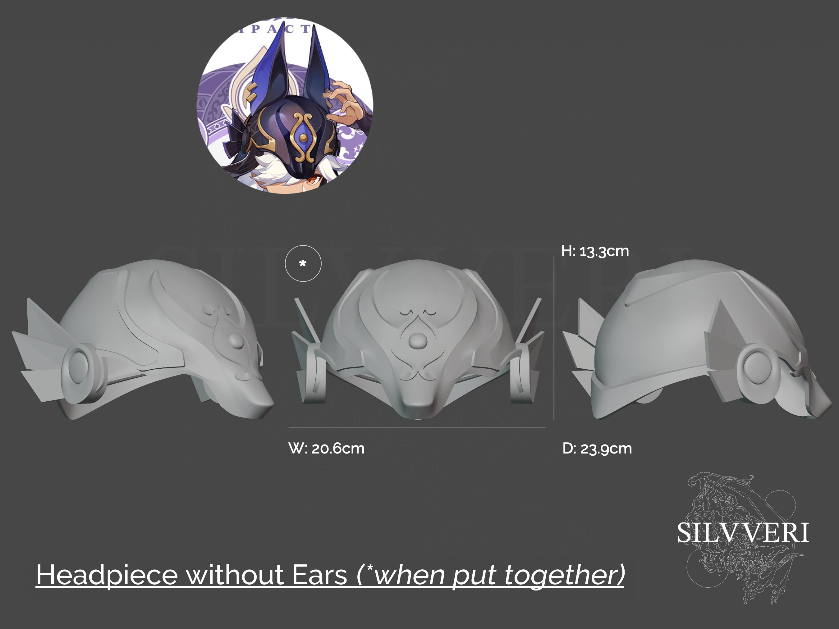 Cyno Headpiece for Cosplay- Genshin Impact - Instant Download STL Files ...