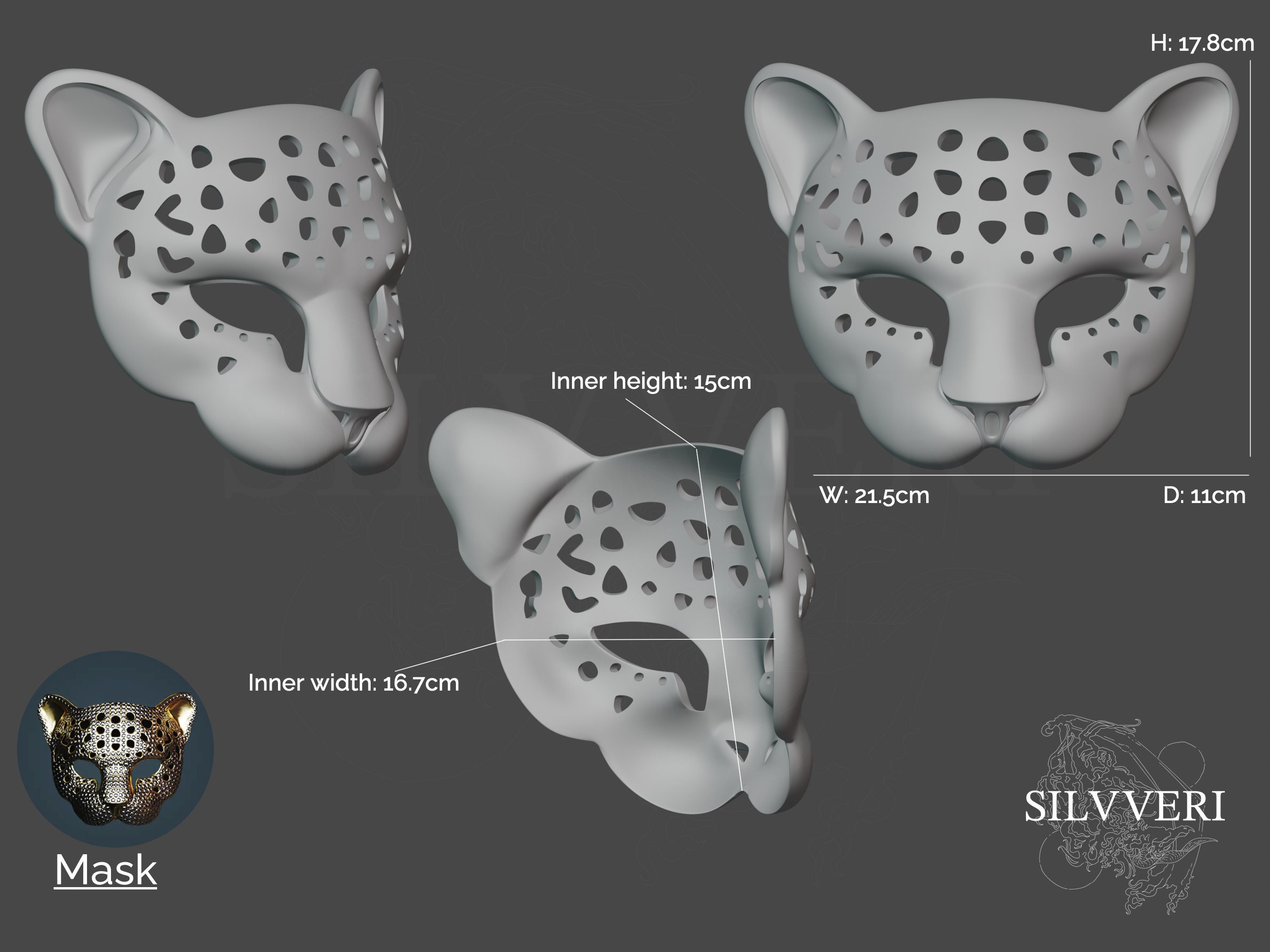 Valeria Socialite Mask (diamond Leopard) for Cosplay - Modern Warfare ...