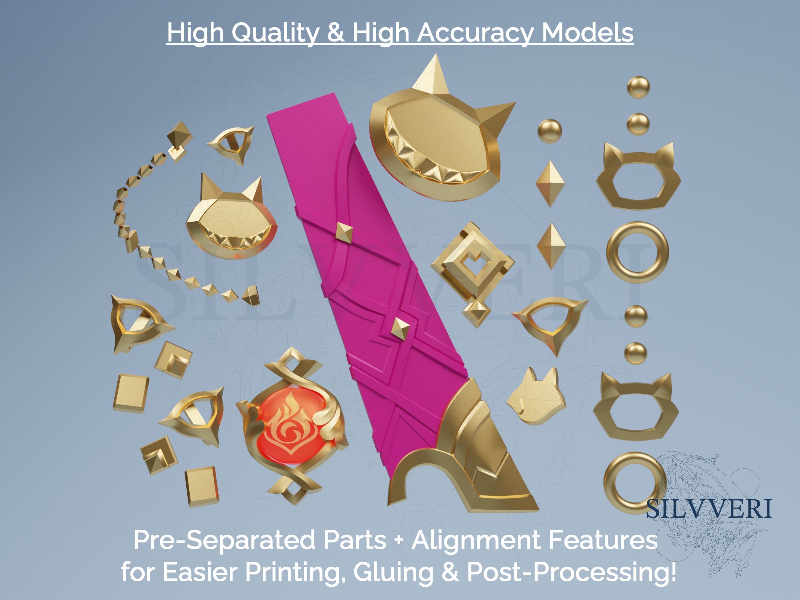 Lyney Accessories Bundle for Cosplay - Genshin Impact - Instant ...