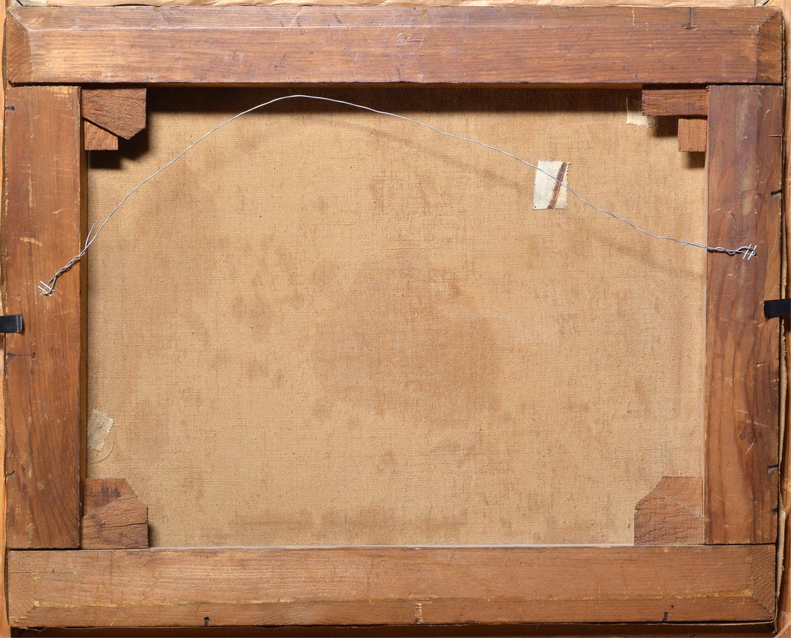 Cheerful Rustic Scene Travelling Painter and Villagers Antique - Etsy