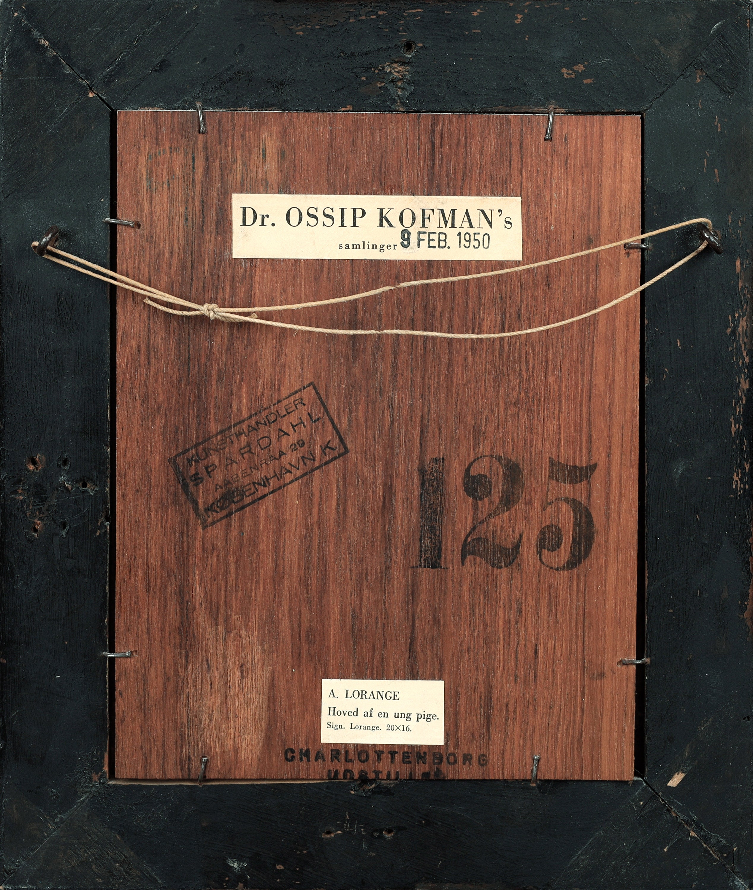 Portrait Sleeping Girl by Danish German Genre Painting Master 19th ...